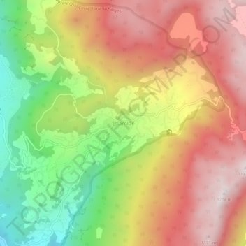 Mapa topográfico İslamlar, altitud, relieve