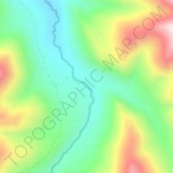 Mapa topográfico El Polvo, altitud, relieve